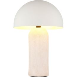 HOMSY BY ANA JOHNSON Tischleuchte "LUMEVA Pilz Lampe", beige matt, Leuchten, Keramik, Pilzleuchte, H&ouml;he 38cm, beige, Metall, E14 Fassung, Tischleuchte