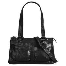 SPIKES & SPARROW Henkeltasche SPIKES & SPARROW, Damen, Gr. B/H/T: 34cm x 19cm x 9cm onesize, schwarz, Leder, Taschen Henkeltasche, echt Leder