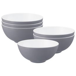 Schale Seltmann Weiden "Sch&uuml;sseln Life Fashion &oslash; 21 cm 6er Set", grau (elegant grau), L:21,2cm, Sch&uuml;sseln, Schale