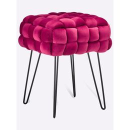 Hocker, pink (bordeaux), B:37cm H:45cm T:37cm, Hocker, Hocker