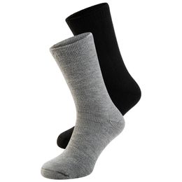 Socken HEATKEEPER, Damen, Gr. 36-41, grau, schwarz, Materialmix, Socken Socken, Doppelpack gef&uuml;tterte Wintersocken in schwarz und grau
