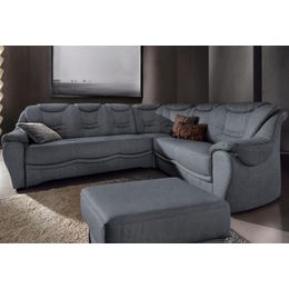 Sit & More Ecksofa SIT & MORE "Benson L-Form", grau (dunkelgrau), B:265cm H:94cm T:215cm, NaturLeder;Luxus-Microfaser;Luxus-Kunstleder;Primabelle-Microfaser, Sofas, Ecksofa, wahlweise mit Bettfunktion