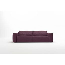 2,5-Sitzer Egoitaliano "Beverly, Designsofa mit erstklassigem Sitzkomfort und tollen Details", lila (plum), B:242cm H:95cm T:109cm, Sofas, 2 5-Sitzer, Breite 242 cm, verstellbare Kopfteile