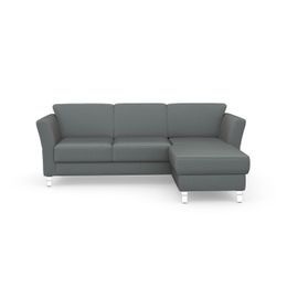 Sit & More Ecksofa SIT & MORE "Visby L-Form", grau, B:248cm H:87cm T:162cm, Sofas, Ecksofa, wahlweise mit Bettfunktion und Bettkasten, frei im Raum stellbar