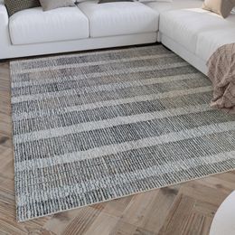 Teppich Wecon Home "Hamptons FORTY", beige (beige grau), B:160cm H:11mm L:230cm, Kunstfaser, Schurwolle, Teppiche, Teppich, L&auml;ufer, Fasermix, Kurzflor, Wohnzimmer, Schlafzimmer, Streifen Muster
