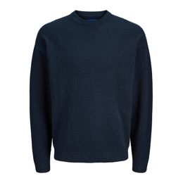 Jack & Jones Strickpullover JACK & JONES "JORGREENE KNIT STRUCTURE CREW NECK CA", Herren, Gr. S, sky captain, Strick, Obermaterial: 100% Baumwolle, unifarben, relaxed fit, Rundhals, Rippb&uuml;ndchen, Pullover Strickpullover