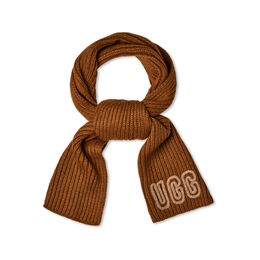 UGG Australia Strickschal UGG "Chunky Crafted Rib Scarf", Damen, deco, braun, Strick, Materialmix, unifarben, Modet&uuml;cher Strickschal, Schal mit Rippenmuster aus grobem Strick