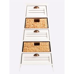 Kommode HEINE HOME, wei&szlig; (wei&szlig;, natur), B:50cm H:98cm T:25cm, MDF, Sideboards, Kommode