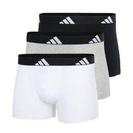 Trunk adidas Sportswear "Active Flex Cotton", Herren, Gr. XL, 917, assorted, Single Jersey, Obermaterial: 95% Baumwolle, 5% Elasthan, k&ouml;rpernah, Unterhosen Trunk, elastischer Logo-Bund, ohne Eingriff, Single Jersey-Qualit&auml;t