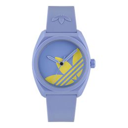 Quarzuhr adidas originals "PROJECT THREE", blau (hellblau), Armbanduhren, Damen, Quarzuhr, Armbanduhr, Herrenuhr, Damenuhr, Polyurethanband, Mineralglas