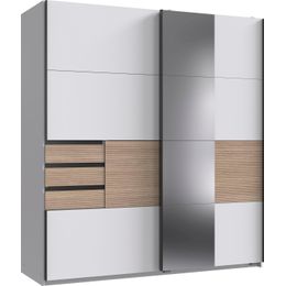 Schwebet&uuml;renschrank wimex "Bremen in der Breite 180cm, wahlweise mit Spiegel", bunt (wei&szlig;, absetzung multiplex), B:180cm H:198cm T:65cm, Holzwerkstoff, Schr&auml;nke, Schwebet&uuml;renschrank, mit moderner Multiplex Optik, inkl. Schubladen