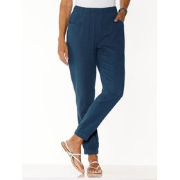 Schlupfhose Classic Basics, Damen, Gr. 26, Kurzgr&ouml;&szlig;en, dunkelblau, 100% Baumwolle, unifarben, Hosen Schlupfhose