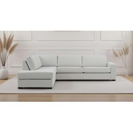 Ecksofa Home Affaire "Branwell", beige (sand), B:304cm H:86cm T:227cm, 100% Polyester, Sofas, Ecksofa, Breite 304 cm, Struktur fein, mit Wellenunterfederung