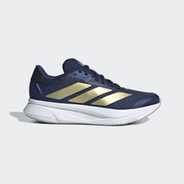 Laufschuh adidas Performance "DURAMO SL 2", Damen, Gr. 42,5, dunkelblau, gold metallic, halo silber, Synthetik, Textil, Schuhe Laufschuh, diverse Farben