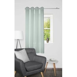 Vorhang HOME BASICS "BENOGA", mint, B:135cm H:175cm, Polyester, Gardinen, Vorhang, &Ouml;senschal, Uni, Dekostruktur