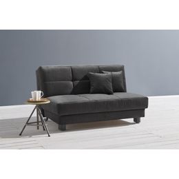 ell+ell Schlafsofa ELL + ELL "Tilda", schwarz, B:145cm H:90cm T:100cm, 100% Polyester, Sofas, Schlafsofa, Breite 145 cm, inkl. 2 Zierkissen