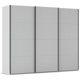 Schwebet&uuml;renschrank Rauch "Kleiderschrank Schrank Garderobe Schlafzimmerschrank SCALE-FYRA", grau (seidengrau, griffleisten schwarz), B:271cm H:223cm T:68cm, Holzwerkstoff, Schr&auml;nke, Schwebet&uuml;renschrank, edle viergeteilte T&uuml;ren viele Farben und Griff-Farben MADE IN GERMANY