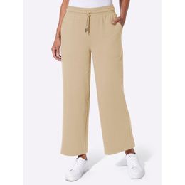 Sweathose Casual Looks, Damen, Gr. 50, Normalgr&ouml;&szlig;en, beige, 50% Baumwolle, 50% Polyester, unifarben, Hosen Sweathose