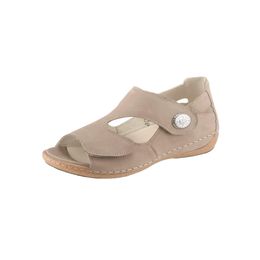 Waldl&auml;ufer Sandale WALDL&Auml;UFER, Damen, Gr. 5,5, grau (taupe), Nubukleder, Schuhe Sandale