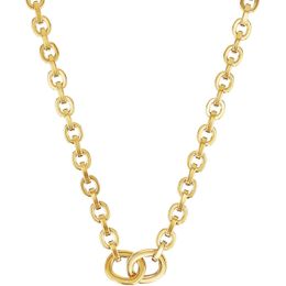 Kette ohne Anh&auml;nger s.Oliver "2038853", gold (gelbgoldfarben), Halsketten, Damen, Edelstahl, L: 45, Kette ohne Anh&auml;nger