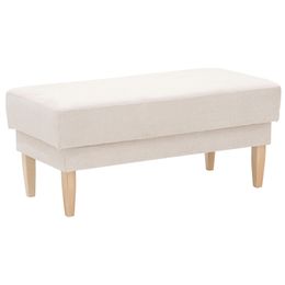Hockerbank Home Affaire "Scalea", beige (creme, buche), B:110cm H:51cm T:55cm, Hocker, Hockerbank