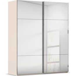 Schwebet&uuml;renschrank Rauch "Kleiderschrank Schrank Garderobe Schlafzimmerschrank SCALE-TRIO", beige (champagner), B:181cm H:223cm T:67cm, Holzwerkstoff, Schr&auml;nke, Schwebet&uuml;renschrank, edle dreigeteilte Front mit 2 Zierleisten Spiegelfront MADE IN GERMANY