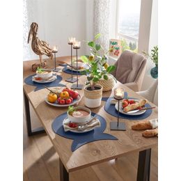 Platzset, rauchblau, B:45cm, 100% Polyurethan, Platzsets, Platzset