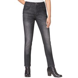 R&ouml;hrenjeans Inspirationen, Damen, Gr. 255, Extrakurzgr&ouml;&szlig;en, schwarz (schwarz, denim), 79% Baumwolle, 19% Polyester, 2% Elasthan, unifarben, lang, Jeans R&ouml;hrenjeans
