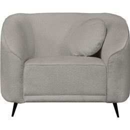 Sessel Home Affaire "Ashly", grau (taupe), B:100cm H:81cm T:80cm, 93% Polyester, 6% Acryl, 1% Baumwolle, Sessel, Sessel, in 3 Bezugsvarianten, Boucl&eacute;, Samtoptik und Struktur weich.