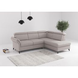 Sit & More Ecksofa SIT & MORE "Glendale, L-Form", silber, B:247cm H:84cm T:193cm, 100% Polyester, Sofas, Ecksofa, inkl. Kopfteilverstellung, wahlweise mit Vorziehsitz und Bettkasten