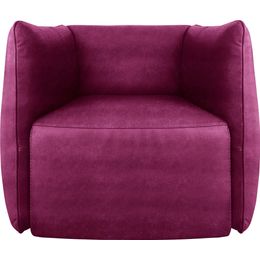 Sessel Egoitaliano "Ludo Loungesessel, Designsessel, Clubsessel, elegant und zeitlos", pink (fuchsia), B:80cm H:68cm T:80cm, Sessel, Sessel, mit tollem Sitzkomfort, Solit&auml;rsessel