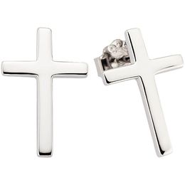 Paar Ohrstecker "Schmuck Geschenk Silber 925 Silberohrstecker Kreuz", silber (silberfarben), ANISTON JEWELRY & WATCHES, Ohrringe, Damen, Silber 925 (Sterlingsilber), Paar Ohrstecker