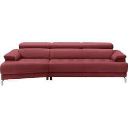 Ecksofa Egoitaliano "Soul, extravagantes Designsofa, Megasofa, super bequem, tolle Details", rot (kirschrot), B:246cm H:99cm T:140cm, Leder &raquo;BULL&laquo; (echtes Rindsleder). Geschliffenes, pigmentiertes und behandeltes Rindsleder mit einer Dicke von 1, 3-1, 5 mm. Dieses Leder zeigt eine ziemlich weiche Hand mit einem halb undurchsichtigen Aussehen. Es handelt sich um ein gesch&uuml;tztes Leder. Eine leichte 