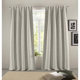 Verdunkelungsvorhang "Marusha" Gr. 3, beige (taupe), B:135cm H:225cm, Polyester, Polyester, LeGer Home by Lena Gercke, Gardinen, Verdunkelungsvorhang, Verdunkelnder Vorhang, blickdicht, Leinenoptik, robuste Haptik, Thermo, Topseller