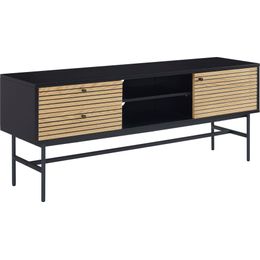 Lowboard Salesfever "Torsby Stilvolle TV-Kommode f&uuml;r Ihr Wohnzimmer", beige (natur), B:150cm H:60cm T:40cm, Furnier, MDF, Metall, Sideboards, Lowboard, Kommode: Stil trifft auf praktische Kabelorganisation