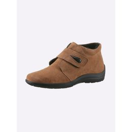 Stiefelette CLASSIC, Damen, Gr. 38, braun (camel), Glattleder, Rindsleder, Veloursleder, Basic, Schuhe Stiefelette