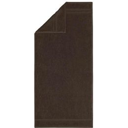 Handt&uuml;cher Egeria "Manhatten Gold", braun (schwarz chocolate), B:50cm L:100cm, Frottier, Obermaterial: 100% Baumwolle, Handt&uuml;cher, Handt&uuml;cher, Uni Programm mit Streifenbord&uuml;re, reine Baumwolle