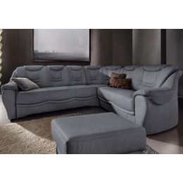 Sit & More Ecksofa SIT & MORE "Benson L-Form", grau (dunkelgrau), B:265cm H:94cm T:215cm, NaturLeder;Luxus-Microfaser;Luxus-Kunstleder;Primabelle-Microfaser, Sofas, Ecksofa, wahlweise mit Bettfunktion
