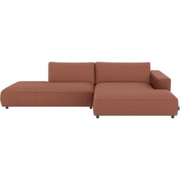Ecksofa Musterring "Lucia", braun (rusty), B:330cm H:81cm T:190cm, 100% Polyester, Sofas, Ecksofa, verschiedene Farben, gro&szlig;er Longchair mit Armlehne, B330 x T190 cm