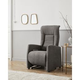Sit & More TV-Sessel SIT & MORE "Melissa", braun (schlamm), B:71cm, 100% Polyester, Sessel, TV-Sessel, wahlweise elektrisch oder manuell verstellbar, optional Aufstehhilfe