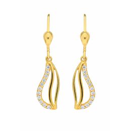 Adelia&acute;s Paar Ohrh&auml;nger ADELIA&acute;S "333 Gold Ohrringe Ohrh&auml;nger mit Zirkonia", gold, Ohrringe, Damen, Gelbgold 333, Paar Ohrh&auml;nger