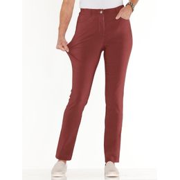 Webhose Classic Basics, Damen, Gr. 21, Kurzgr&ouml;&szlig;en, rot (rotbraun), 72% Viskose, 25% Polyamid, 3% Elasthan, unifarben, lang, Hosen Webhose