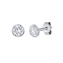 Paar Ohrstecker Firetti "Schmuck Geschenk Silber 925 Ohrschmuck", silber (silberfarben, kristallwei&szlig;, kristallwei&szlig;), Ohrringe, Damen, 5mm, Silber 925 (Sterlingsilber), Paar Ohrstecker, mit Zirkonia (synth.)