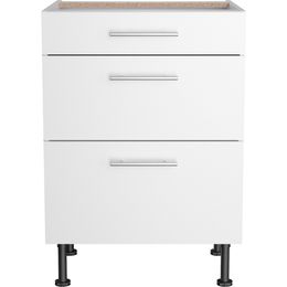 Unterschrank Optifit "Klara", wei&szlig;, B:60cm H:87cm T:58,4cm, Holzwerkstoff, Schr&auml;nke, Unterschrank, Breite 60 cm