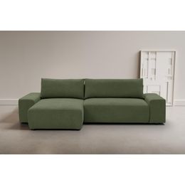 Ecksofa WERK2 "Amsterdam, zeitlos und elegant, Breite 300cm, L-Form", gr&uuml;n (mayfly), B:300cm H:76cm T:150cm, 92% Polyester, 8% Nylon, Sofas, Ecksofa, Design Ecksofa mit hohem Komfort, Schlaffunktion & Bettkasten