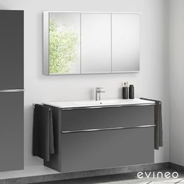 Duravit ME by Starck Waschtisch, evineo ineo4 Unterschrank B: 123 cm, mit Griff, mit Spiegelschrank,, 23361232001+BE0268AN+BEA004MI,