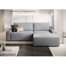 Ecksofa Trendmanufaktur "Challenge, Schlafsofa mit Bettkasten, Couch in L-Form, Breite 245 cm", grau, B:246cm H:98cm T:168cm, 92% Polyester / 8% Nylon, Sofas, Ecksofa, Recamiere beidseitig montierbar, auch in trendigem Cordstoff