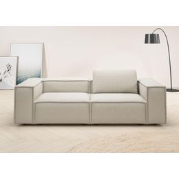 2-Sitzer Home Affaire "Watertown, modernes Sofa 246 cm breit, auch in Feincord", beige (nature), B:246cm H:68cm T:98cm, 96% Polyester, 4% Nylon, Sofas, 2-Sitzer, stilvolles Sofa f&uuml;r 2 Personen mit extra breiter Sitzfl&auml;che