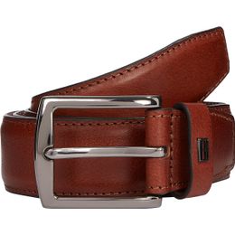 Lederg&uuml;rtel Tommy Hilfiger "DENTON ELEVATED 3.5 cm breit", Herren, Gr. 110, braun (winter cognac), Rindsleder, unifarben, G&uuml;rtel Lederg&uuml;rtel, Gr&ouml;&szlig;enverstellbar