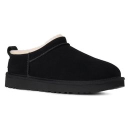 UGG Australia Clog UGG "Unisex CLASSIC MICRO", M&auml;dchen, Gr. 7 (38), schwarz, Veloursleder, Schuhe Clog, Homeslippers, Pantoffel, Schlupfschuh im neuen Design
